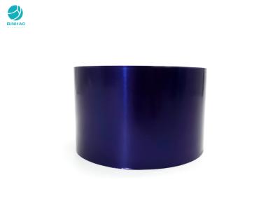 China 8011 / 55Gsm Cigarette Wrapping Package Aluminium Foil Glossy Blue Paper Roll for sale