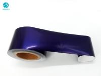 China 8011 / 55Gsm Cigarette Wrapping Package Aluminium Foil Glossy Blue Paper Roll for sale