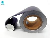 China 8011 / 55Gsm Cigarette Wrapping Package Aluminium Foil Glossy Blue Paper Roll for sale