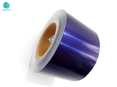 China Bobbin Glossy Blue 58gsm King Size Aluminium Foil Paper For Cigarette Package for sale