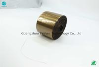 China Single Gold Line PET Raw Materials Tear Tape Sticky 80% For Tobacco for sale