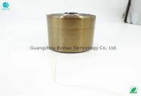 China Single Gold Line PET Raw Materials Tear Tape Sticky 80% For Tobacco for sale