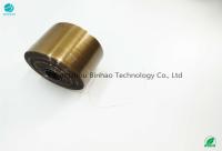 China Single Gold Line PET Raw Materials Tear Tape Sticky 80% For Tobacco for sale