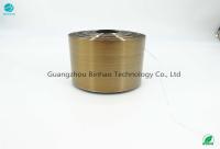 China MOPP Double Side Printing Gold Line Tear Tape For Cigarette ID 30mm for sale