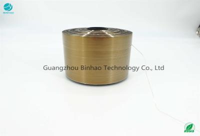 China MOPP Double Side Printing Gold Line Tear Tape For Cigarette ID 30mm for sale