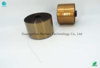 China Embossing Special Logo PET Gold Line Dot Tear Tape 12000 Meters for sale