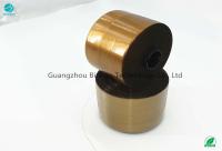 China Embossing Special Logo PET Gold Line Dot Tear Tape 12000 Meters for sale