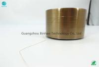 China Sensitive Adhesive Chocolate Tear Tape BOPP Gold Line Materials Inner Dia 30mm for sale