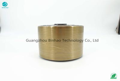 China Sensitive Adhesive Chocolate Tear Tape BOPP Gold Line Materials Inner Dia 30mm for sale