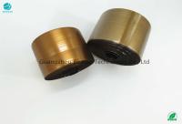 China Sensitive Adhesive Chocolate Tear Tape BOPP Gold Line Materials Inner Dia 30mm for sale
