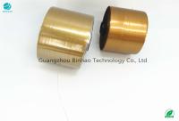 China Thickness 30um-50um Chocolate Gold Line Tear Tape For Tobacco Package for sale