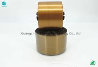 China Long Adhesive BOPP / PET  Chocolate Tear Strip Tape Gold Line Color 1.6mm for sale
