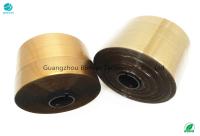 China Long Adhesive BOPP / PET  Chocolate Tear Strip Tape Gold Line Color 1.6mm for sale