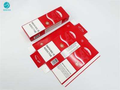 China Decorative Red Color Cardboard Packing Cases For Cigarette Tobacco Products for sale