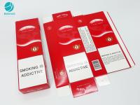 China Tobacco Plain Packaging Rectangle Packet Cardboard Paper With Custom Design for sale
