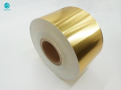 China 55Gsm Glossy Golden Aluminium Foil Paper For Cigarette Packaging Wrapping for sale