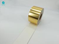 China 55Gsm Glossy Golden Aluminium Foil Paper For Cigarette Packaging Wrapping for sale