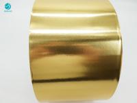 China 55Gsm Glossy Golden Aluminium Foil Paper For Cigarette Packaging Wrapping for sale