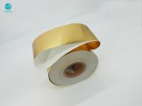 China 55Gsm Glossy Golden Aluminium Foil Paper For Cigarette Packaging Wrapping for sale