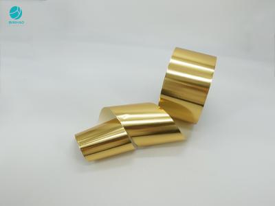China 0.3Mpa Golden Cigarette Wrapping Paper Aluminium Foil Paper With Soft Temper for sale