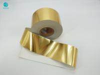 China 0.3Mpa Golden Cigarette Wrapping Paper Aluminium Foil Paper With Soft Temper for sale