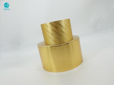 China Embossed Logo Composite Gold 8011 Aluminum Foil Paper For Cigarette Packaging for sale