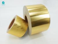 China Embossed Logo Composite Gold 8011 Aluminum Foil Paper For Cigarette Packaging for sale