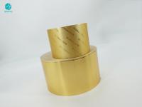 China Smooth Surface Embossed Logo Golden Aluminum Foil Paper For Cigarette Package for sale