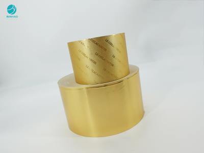 China Smooth Surface Embossed Logo Golden Aluminum Foil Paper For Cigarette Package for sale