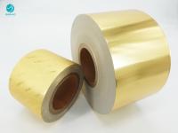 China Smooth Surface Embossed Logo Golden Aluminum Foil Paper For Cigarette Package for sale
