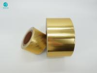 China Smooth Surface Embossed Logo Golden Aluminum Foil Paper For Cigarette Package for sale