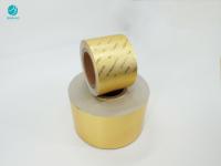China Embossed Logo Composite Gold 8011 Aluminum Foil Cigarette Packaging Paper for sale