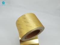 China Embossed Logo Composite Gold 8011 Aluminum Foil Cigarette Packaging Paper for sale