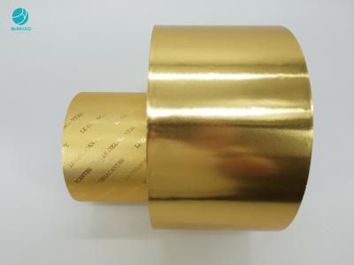 China Eco Friendly Gold Aluminum Cigarette Foil Paper 1500m Length for sale