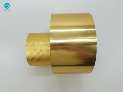 China Embossed Logo Golden Lamination Aluminum Foil Paper For Cigarette Package for sale