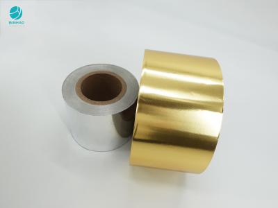China Smooth Glossy Silvery Golden Aluminum Foil Paper For Cigarette Inner Package for sale