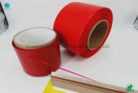 China BOPP Materials 50000m Length Big Red Color Tear Strip Tape Adhesive for sale