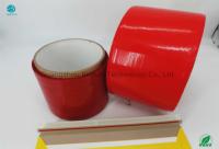 China Smooth Appearance Tear Strip Tape Red Colour Printing 152mm Core for sale