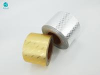 China Embossed Pattern Gold Silver Aluminium Foil Paper For Cigarette Package for sale