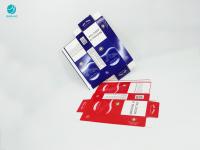 China Harmless Red Blue Cigarette Packaging cardboard Box With Personalized Design for sale
