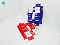 China Harmless Red Blue Cigarette Packaging cardboard Box With Personalized Design for sale