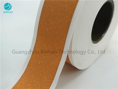 China Custom Logo Printed 64 mm Yellow Cork Cigarette Tipping Paper For Filter Rod for sale