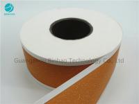 China Custom Logo Printed 64 mm Yellow Cork Cigarette Tipping Paper For Filter Rod for sale