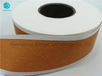 China Custom Logo Printed 64 mm Yellow Cork Cigarette Tipping Paper For Filter Rod for sale