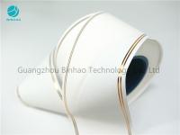 China White Base Customized Tipping Paper With Stamping Gold Line for sale