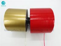 China 2 Mm Width Hot Melt Colorful Bopp Tear Tape For Tobacco Packing for sale