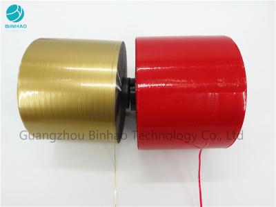 China 2 Mm Width Hot Melt Colorful Bopp Tear Tape For Tobacco Packing for sale