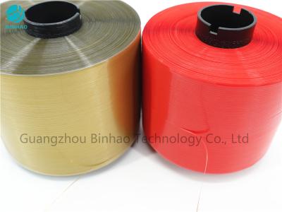 China Red Color 5000m Bag Sealing Hot Melt Tear Tape For Food Packaging for sale