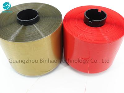 China Single Side Glue Gold Shiny Adhesive Tear Strip Tape Easy Open BOPP Material for sale