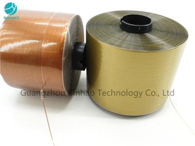 China Printed Logo Brown / Gold Color Tear Strip Tape For Cigarette Box Packaging for sale